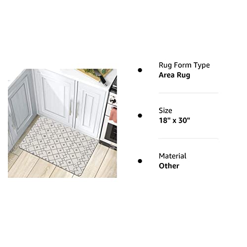 Rugshop Modern Boho Trellis Anti Fatigue Standing Mat 18" x 30" Cream