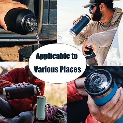 TEYOUYI 2Pcs Ice Strainer Blocker for YETI Rambler Bottle Chug Cap-Prevent Penetrating Cubed or Crushed Ice during a Drink-Fits 18, 26, 36OZ Bottles