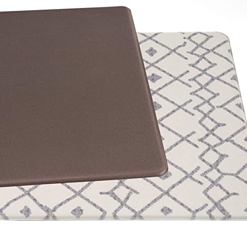 Rugshop Modern Boho Trellis Anti Fatigue Standing Mat 18" x 30" Cream