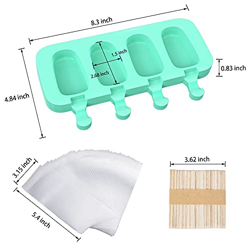 Popsicles Molds, Ozera 2 Pack Homemade Cake Pop Molds, Reusable Silicone Popcical Molds Maker Ice Pop Cream Molds Cakesicle Molds