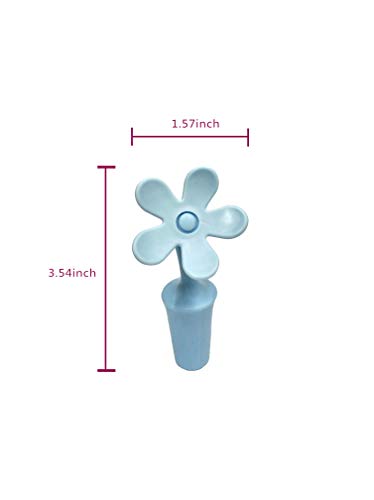 Flycheers Flower Bottle Stoppers,Wine Stoppers, Silicone Bottle Stopper Sun flower Shape Wine Plug for Champagne, Beverage, Beer, Wine Stoppers (4 piece)