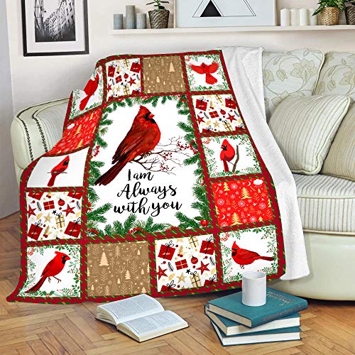 Cardinals Birds Sherpa Blanket Super Soft Throw Fleece Warm Blanket for Bedroom Couch Sofa Living Room 51x59