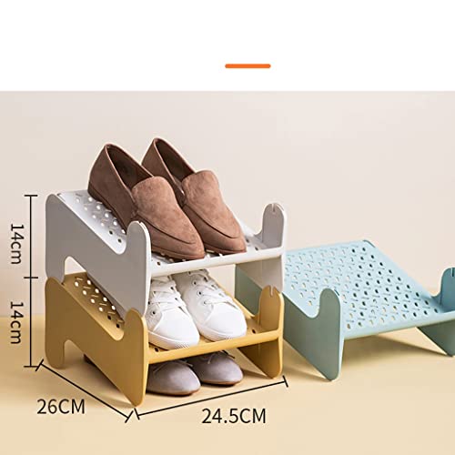 LUVADU ZCX Shoe Slots Organizer 1 Pack Shoe Slots Organizer Shoe Rack Double Deck Stacker Holder Wardrobe Closet Space Saver Shoe Racks (Color : C)