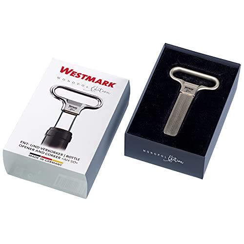 Monopol Westmark Germany Steel Two-Prong Cork Puller with Cover (Silver Satin)