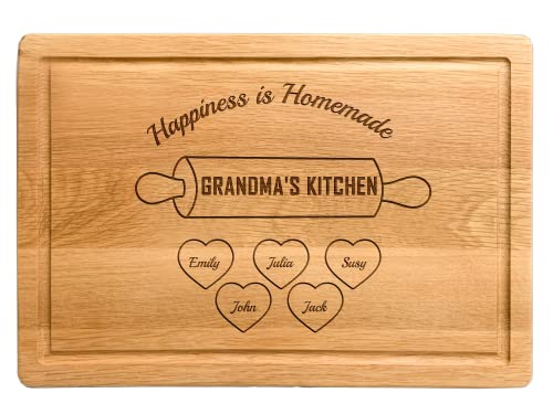 Personalized Gifts for Grandma Kitchen for Mothers Day, Cutting Board, Custom Engraved Serving Board or Decor, Customized Mom and Grandma Gift, Decor for Grandma's Kitchen, Engraved Sign, Christmas