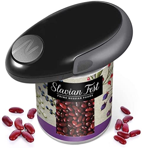 Smooth Edge Food-Safe Electric Can Opener, One-Touch Kitchen Can Opener Opens Almost Most Can Sizes, Good for Senior with Arthritis, Best Gift for Women, Battery Operated and Automatic Can Opener