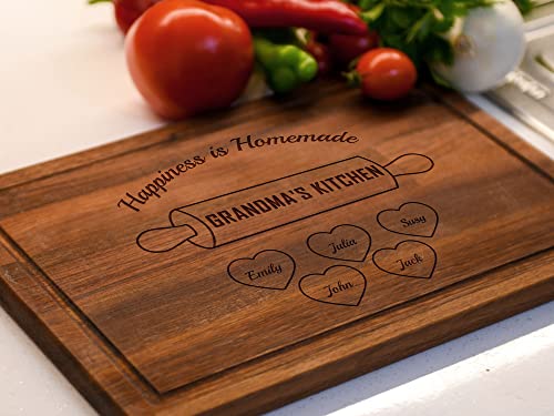 Personalized Gifts for Grandma Kitchen for Mothers Day, Cutting Board, Custom Engraved Serving Board or Decor, Customized Mom and Grandma Gift, Decor for Grandma's Kitchen, Engraved Sign, Christmas