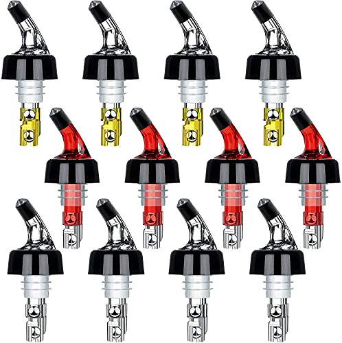 Measured Liquor Bottle Pourers 12Packs — 1oz/30ml Quick Shot Bottle spout Pourer Drinks, Wine Pourers Cocktail Dispenser Home Bar Tools