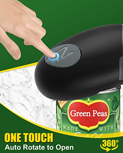 Smooth Edge Food-Safe Electric Can Opener, One-Touch Kitchen Can Opener Opens Almost Most Can Sizes, Good for Senior with Arthritis, Best Gift for Women, Battery Operated and Automatic Can Opener