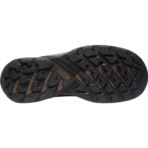 KEEN Men's Circadia Low Height Comfortable Waterproof Hiking Shoes, Shitake/Brindle, 9.5