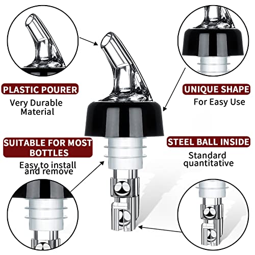 Measured Liquor Bottle Pourers 12Packs β 1oz/30ml Quick Shot Bottle spout Pourer Drinks, Wine Pourers Cocktail Dispenser Home Bar Tools