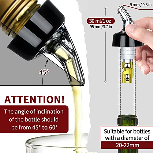 Measured Liquor Bottle Pourers 12Packs β 1oz/30ml Quick Shot Bottle spout Pourer Drinks, Wine Pourers Cocktail Dispenser Home Bar Tools