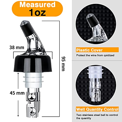 Measured Liquor Bottle Pourers 12Packs β 1oz/30ml Quick Shot Bottle spout Pourer Drinks, Wine Pourers Cocktail Dispenser Home Bar Tools