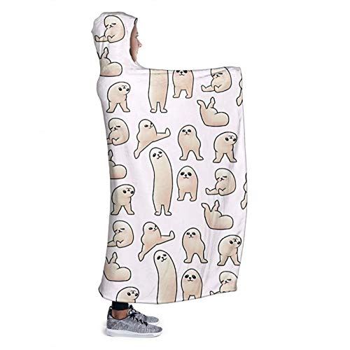 Hooded Blanket Fun Soft Eggdog Comfortable Throw Blankets for Four Seasons Anti-Pilling Flannel Wearable Blanket Suitable for Sofa Blankets for Adults and Children, Bed Blankets 50" X40