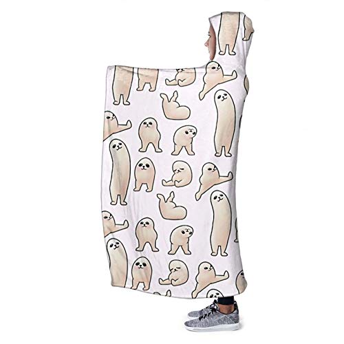 Hooded Blanket Fun Soft Eggdog Comfortable Throw Blankets for Four Seasons Anti-Pilling Flannel Wearable Blanket Suitable for Sofa Blankets for Adults and Children, Bed Blankets 50" X40