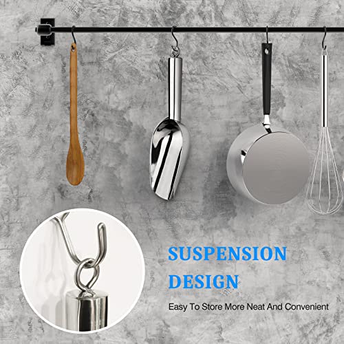 Metal Ice Scoop 2.4 Ounces, Popcorn Scoop, Dog Food Scoop, Small Stainless Steel Ice scooper for Ice Maker Ice Bucket Kitchen Freezer Bar Party Wedding, Heavy Duty, Dishwasher Safe (1Pack, Silver)