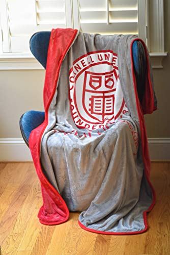 Dormitory 101 Cornell U Premium Plush Fleece Blanket - X Large 60"X80". Fits Queen or Twin XL Beds. Winter Holiday Graduation Gifts