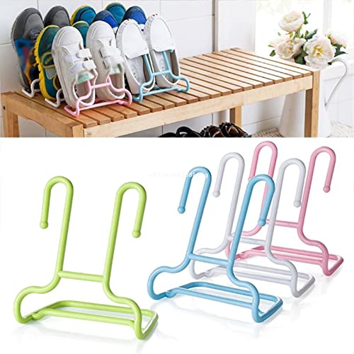 KNFUT Shoe Slots, 2PCS/Set Multi-Function Shoe Shelf Organizer Creative Shoes Drying Rack Stand Hanger Dropship (Color : Pink Color)