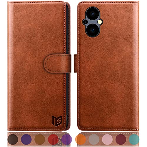 SUANPOT for Oneplus Nord N20 5G Wallet case ăRFID Blockingă Credit Card Holder, Flip Folio Book PU Leather Phone case Shockproof Cover Women Men for OnePlus Nord N20 5G case Light Brown