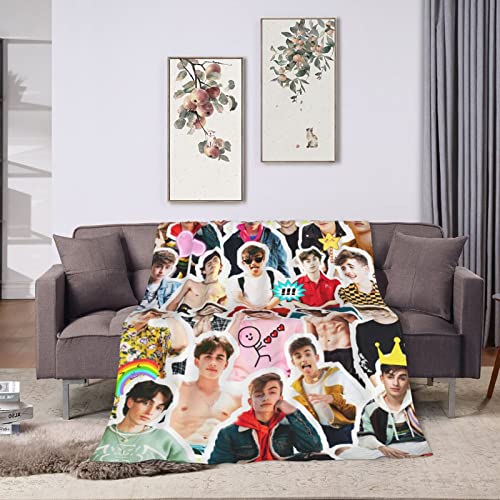 Blanket Johnny Orlando Soft and Comfortable Warm Fleece Blanket for Sofa,Office Bed car Camp Couch Cozy Plush Throw Blankets Beach Blankets