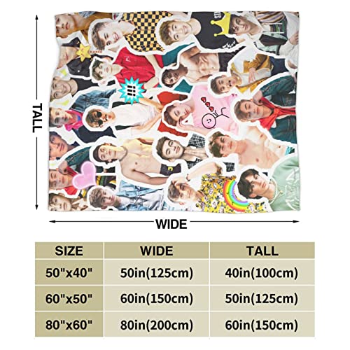 Blanket Johnny Orlando Soft and Comfortable Warm Fleece Blanket for Sofa,Office Bed car Camp Couch Cozy Plush Throw Blankets Beach Blankets
