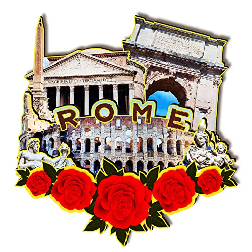 Rome Italy Wooden Magnet 3D Fridge Magnets Travel Collectible Souvenirs Decorations Handmade Crafts