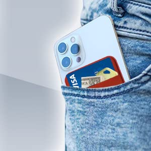 Elastic Phone Card Holder Pocket, Stick-On Wallet, Adhesive Credit Card Pouch, Phone Accessories, Compatible With iPhone, Samsung Galaxy β Light Green