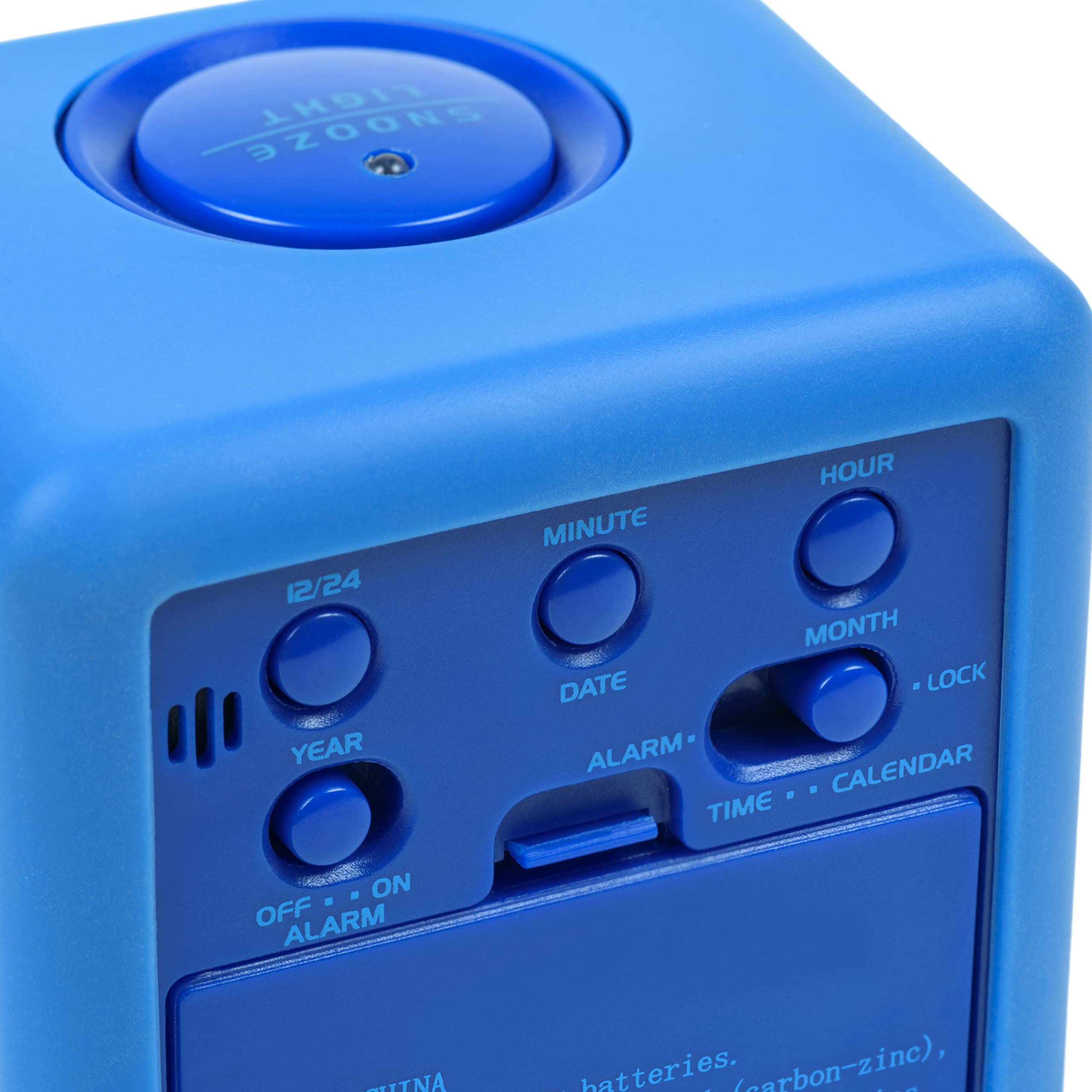 Equity 73005 Blue Soft Cube LCD Alarm Clock with Smart Light