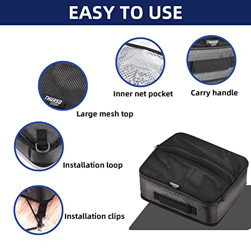 THURSO SURF Paddle Board Accessories Cooler Deck Bag for SUP Kayak Cooler Mesh Top Pocket Insulated Paddle Board Cooler Water-Resistant Portable Paddleboard Cooler Bag SUP Accessories 10 Can Carbon