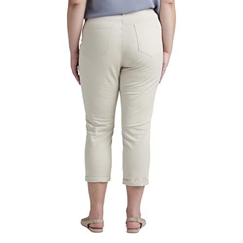 Jag Jeans womens Plus Size Cecilia Mid Rise Capri Pants, Stone, 14 Plus