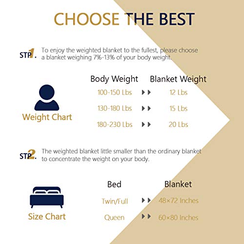Mr.Sandman Weighted Blanket Adults 15lbs for Queen Size Bed, Soft Sherpa Heavy Blanket Relieves Pressure with Premium Microbeads - 60"x80" Grey