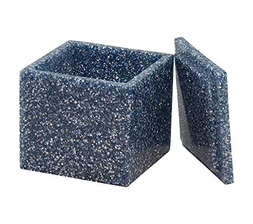 Rhinestone Cotton Ball Holder, Elegant Jar Dispenser for Cotton Ball Bathroom Storage, Powder Room Cotton Canister Storage, Sold Individually Ice