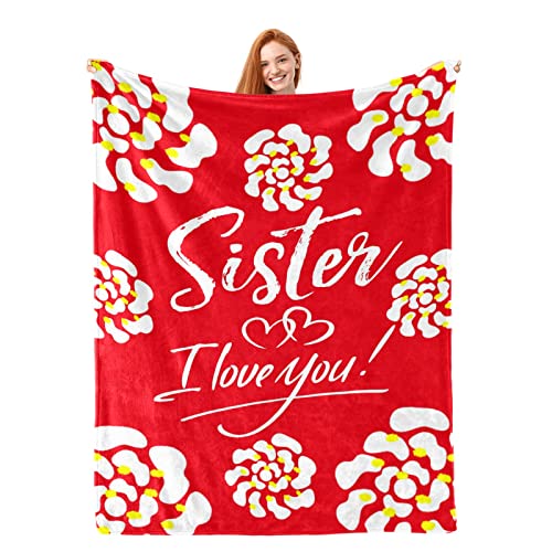 Sisters Gifts from Sister Blanket, Sister Birthday Gifts from Sister, Birthday Gifts for Sister, Best Sister Graduation Gifts for Sister from Brother, Sister Gifts, Throw Blanket 40X50 inches B