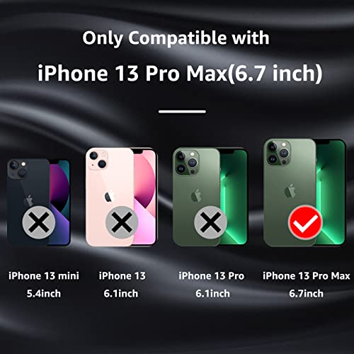 MCFANCE Silicone Magnetic for iPhone 13 Pro Max Case, Compatible with MagSafe, Full Camera Protection Shockproof Cover Soft Anti-Scratch Microfiber Lining for iPhone 13 Pro Max 6.7 inch 2021, Yellow