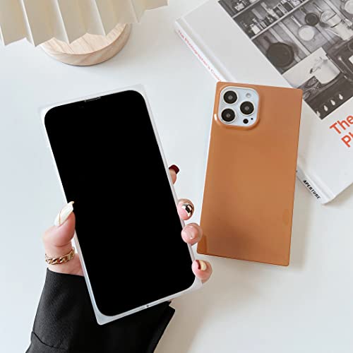 Cocomii - Rectangle Case Compatible with iPhone 13 Pro Max - Solid Color, Fashionable Hues, Glossy, Women Girls Men, Protective Phone Case for iPhone 13 Pro Max 6.7 inch, White