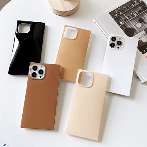 Cocomii - Rectangle Case Compatible with iPhone 13 Pro Max - Solid Color, Fashionable Hues, Glossy, Women Girls Men, Protective Phone Case for iPhone 13 Pro Max 6.7 inch, White