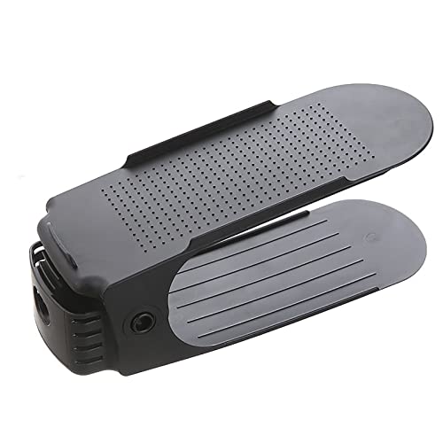 Wallfire 20PCS Adjustable Double Deck Shoe Stacker Space Saver Shoe Slots Organizer Shoe Rack Holder for Closet Organization