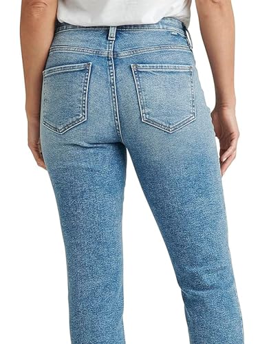 JAG Jeans Women's Petite Carter Mid Rise Girlfriend Jeans, Del Mar, 8 Petite