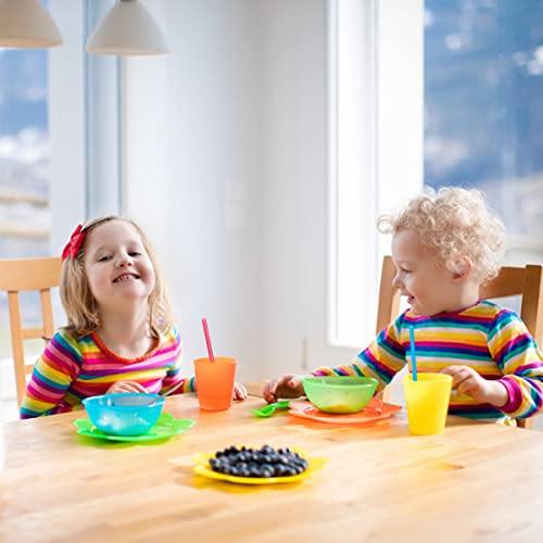500 Pcs Colorful Disposable Drinking Plastic Straws.(0.23'' diameter and 8.26" long)-8 Colors