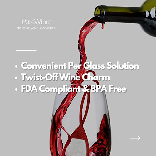 PureWine Silver & Gold Wand Technology Histamine and Sulfite Filter, Purifier Reduces Wine Allergies, Stir Stick Aerates Wine - Pack of 8