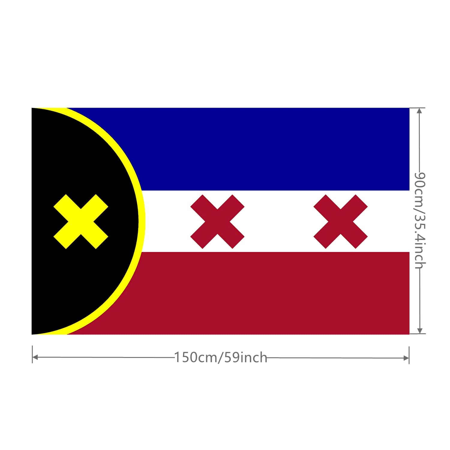 Aebor Lmanburg Freedom Flag 3x5ft, Vivid Color and Fade Proof, L'manberg Flag Dream SMP Indoor Outdoor Flag with Brass Grommets, Canvas Header and Double Stitched