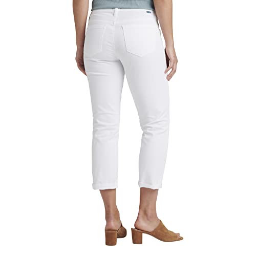 JAG Jeans Women's Cecilia Mid Rise Capri-Legacy, White, 14 Petite