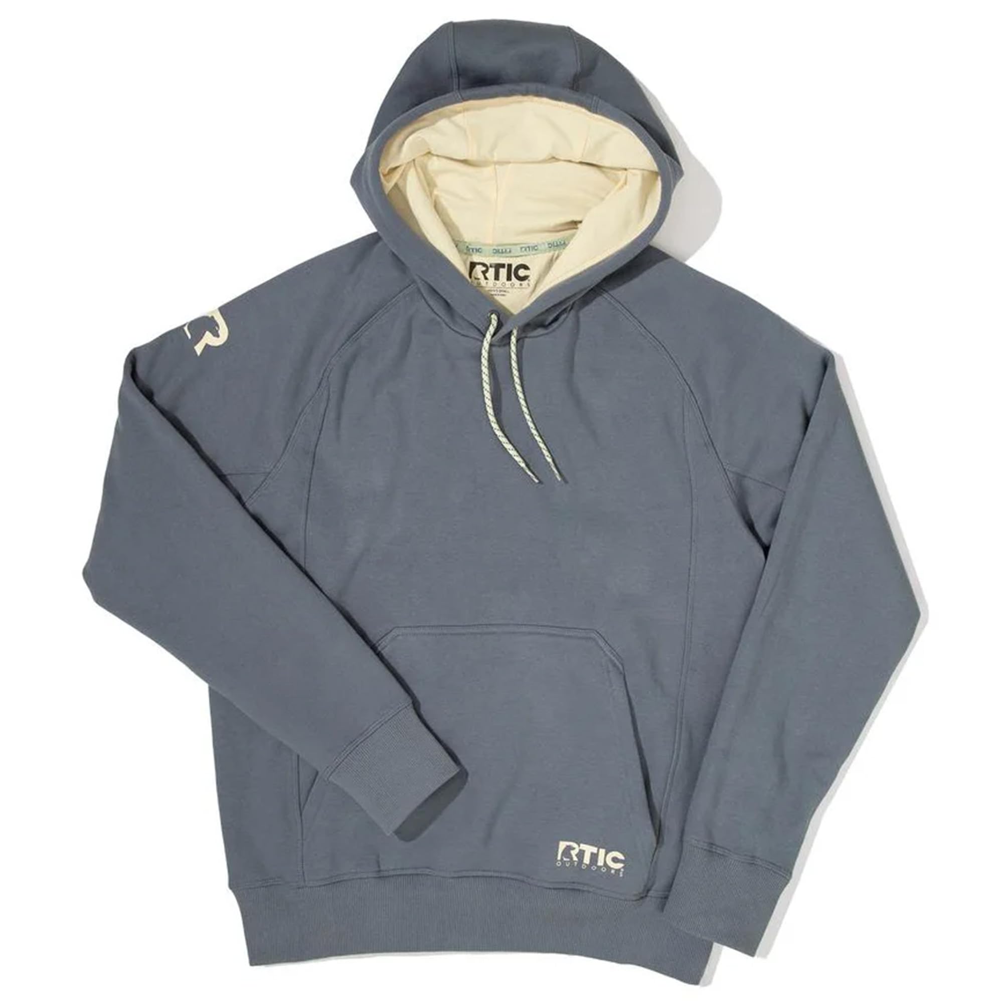 RTIC Unisex Water-Repellent Pullover Hoodie Long Sleeve Hooded Sweatshirt for Men and Women, Water-Resistant Outdoor Clothing, Gray Stone, XL
