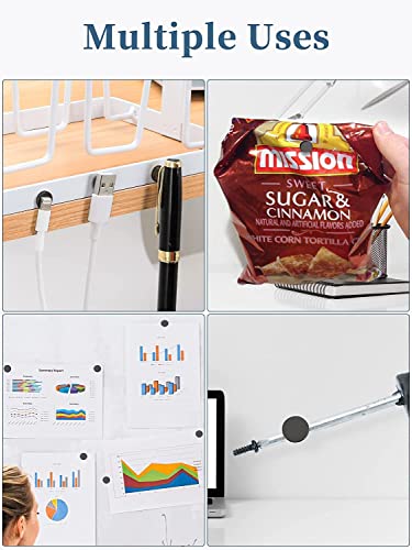 30 Pcs 10 x 2.6 mm Black Small Tiny Magnets | Refrigerator Magnets Round Brushed Nickel Style for Fridge,Office,Dry Erase Board,Whiteboard,Map,Magnetic Pins | Rare Earth Magnets