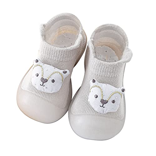Lykmera Infant Toddler Kids Socks Shoes Children Cute Animal Cartoon Socks Shoes Toddler Floor Shoes for Baby Boy Girl (Grey, 3-3.5Years Toddler)