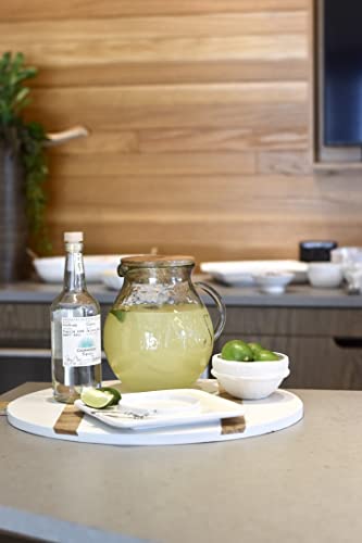Mud Pie Lime and Salt Rimmer Margarita Set, Square, White
