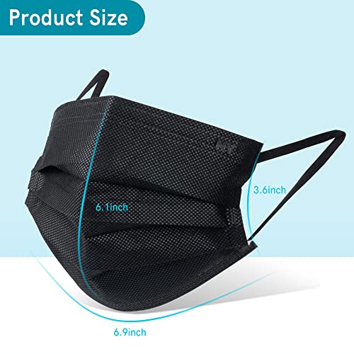 FWPP Adult 4 Ply Disposable Face Masks, Comfortable Elastic Ear Loop Face Mask, Breathable Non-woven Fabric Grey, Individually Wrapped Pack of 50