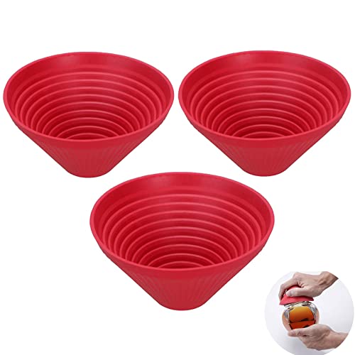 3 pc of Jar Openers, Multi-Purpose Reusable Rubber Gripper Jar Opener for Seniors With Weak Hands Gripper Rubber Jar, Multi-Purpose Bottle Lid Openers Fit for Most Bottles