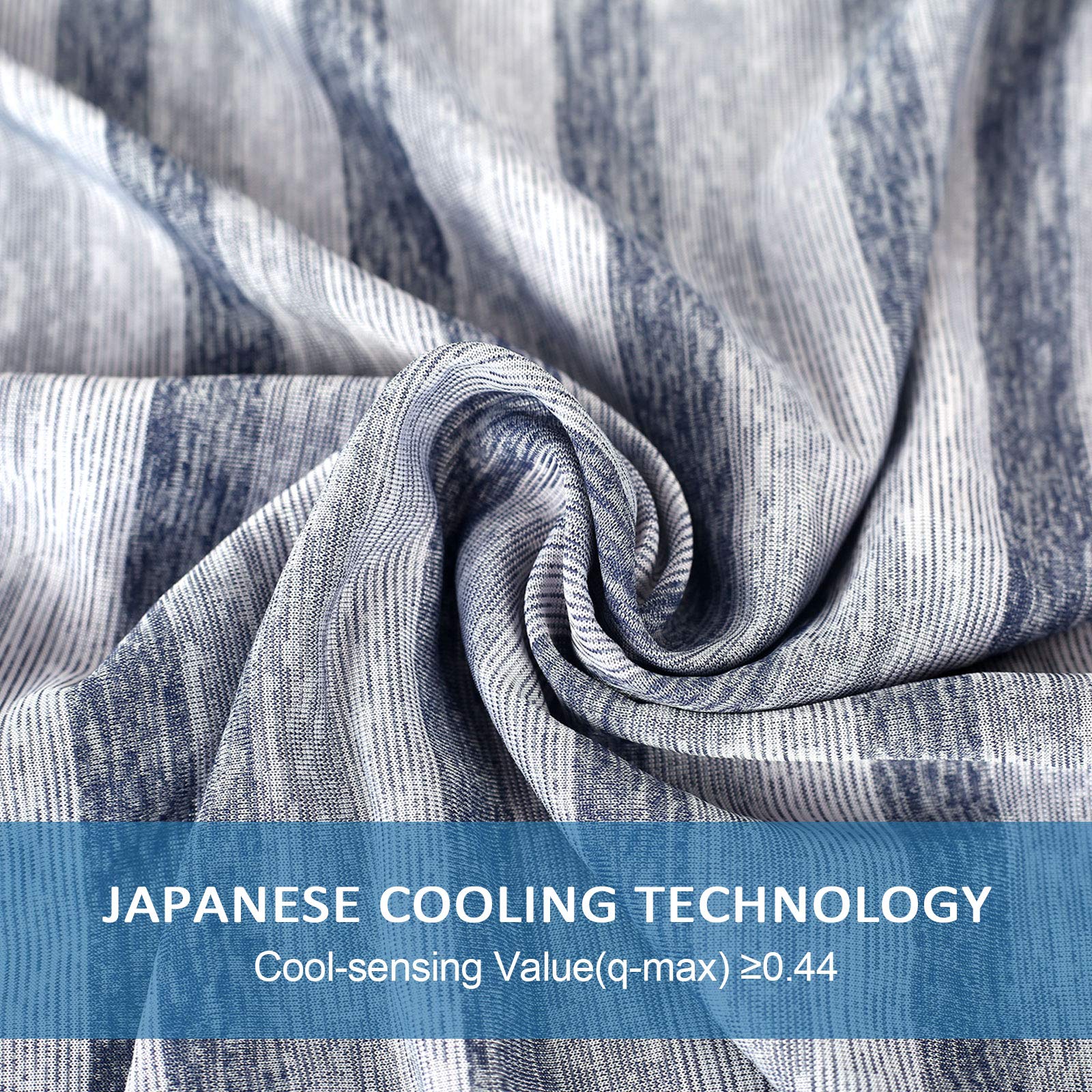 Ailemei Direct Cooling Pillowcase Set of 2, Double Sided with Hidden Zipper, Japanese Icy-Jade Fiber, Breathable and Moisture-Wicking, Easy to Clean, Machine and Hand Washable
