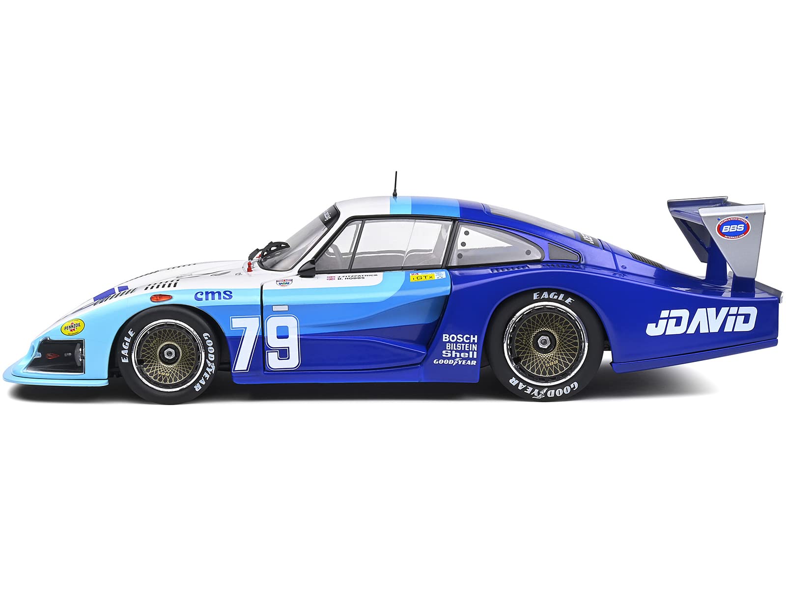 Porsche 935 Moby Dick RHD (Right Hand Drive) #79 John Fitzpatrick - David Hobbs 24H of Le Mans (1982) Competition Series 1/18 Diecast Model Car by Solido"""